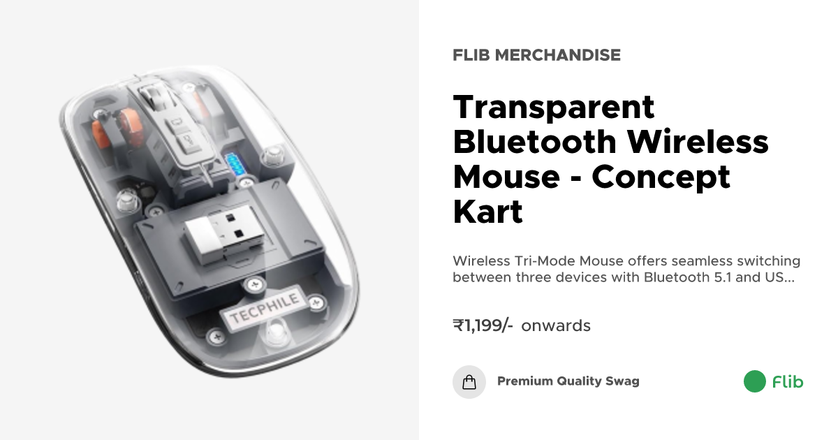 Transparent Bluetooth Wireless Mouse - Concept Kart | Flib
